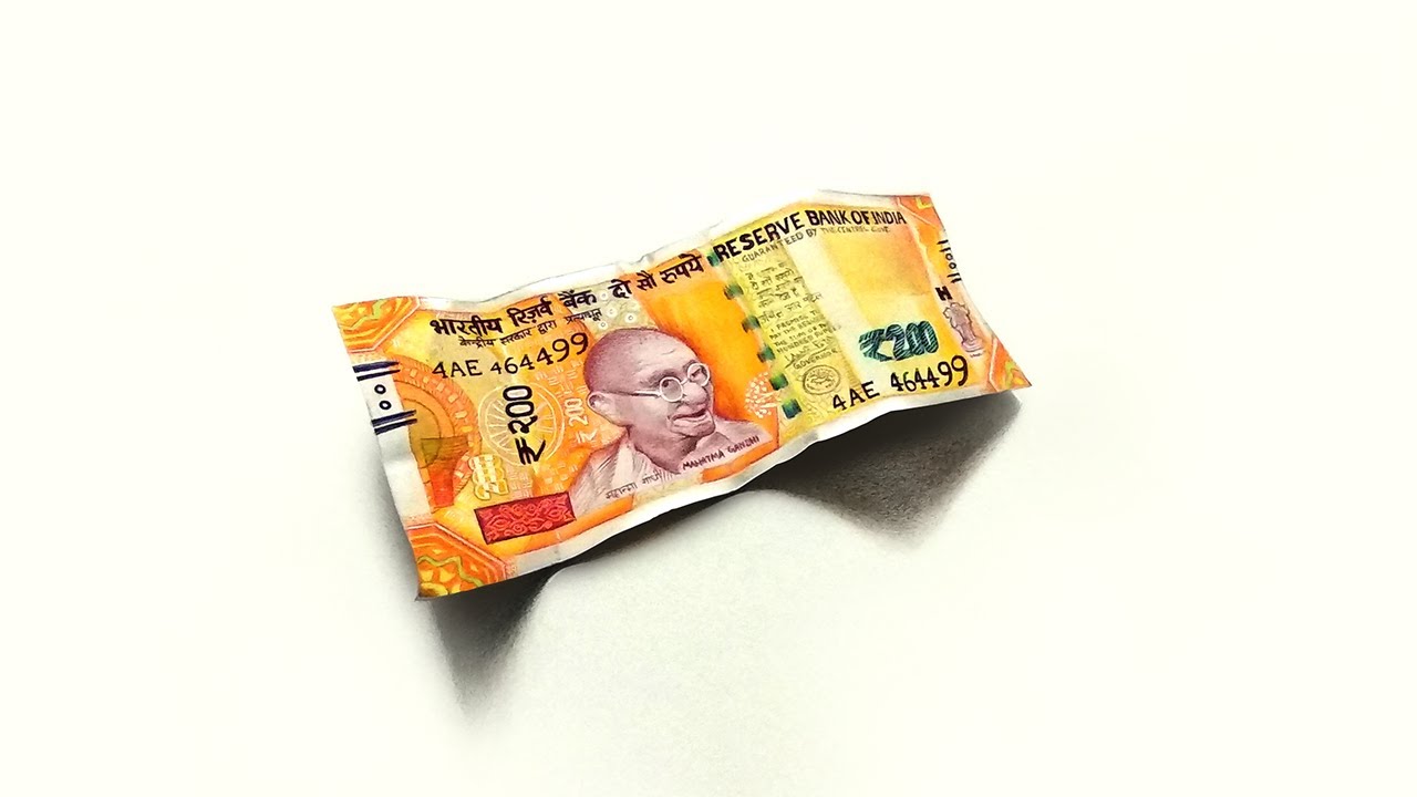 Drawing The New 200 Rupee Note - YouTube