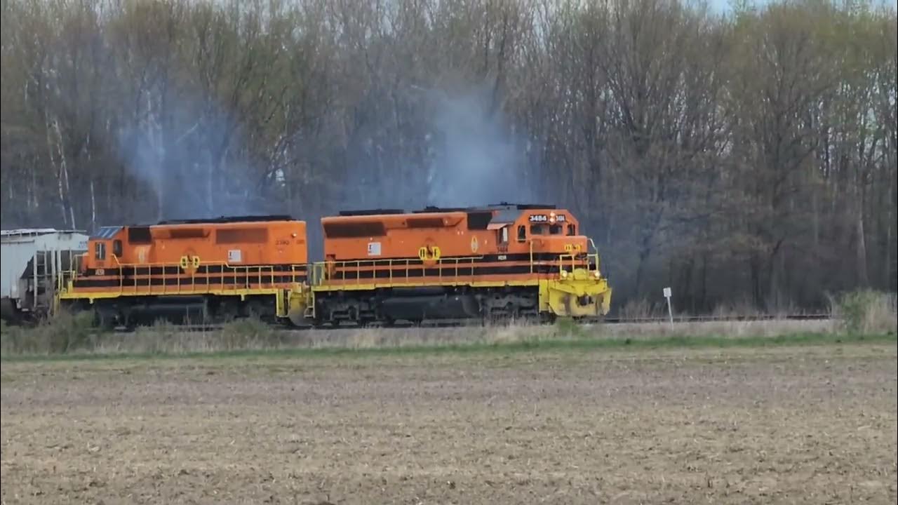 HESR 3484 & MQT 3390 Southbound Saginaw & Bridgeport - YouTube