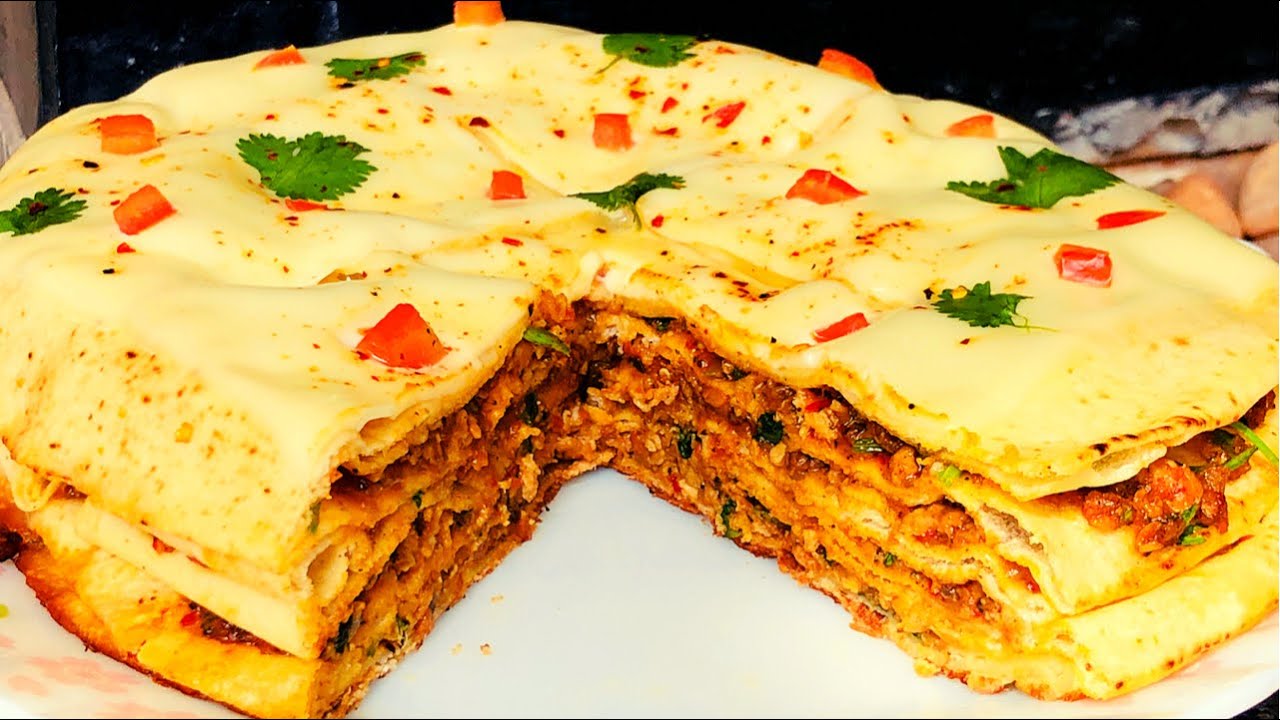 Layered Cheesy Chicken Pola | Easy Kubus Pola | Layered Sandwich with ...