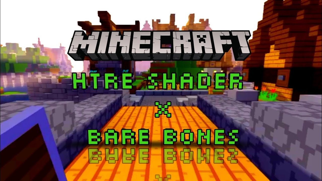 HTRE SHADER x BARE BONES - MEDIEVAL VILLAGE –MCPE - YouTube