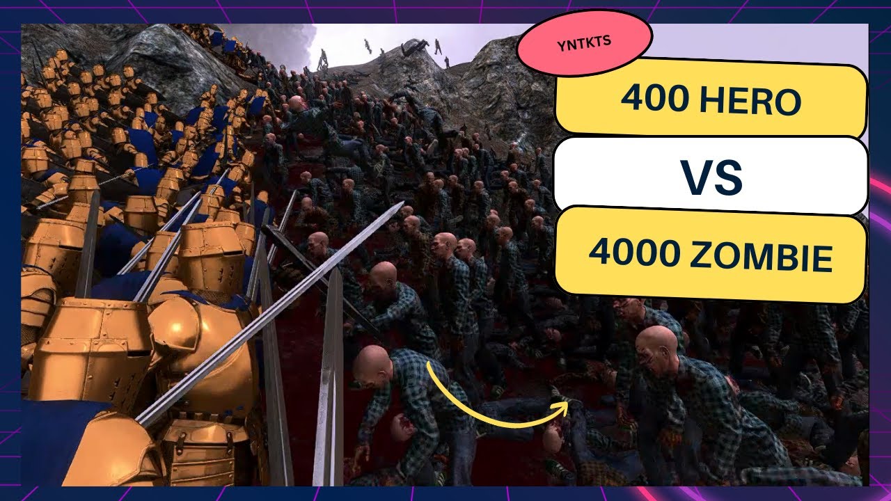 400 Hero VS 4000 Zombie || Ultimate Epic Battle Simulator Gameplay ...