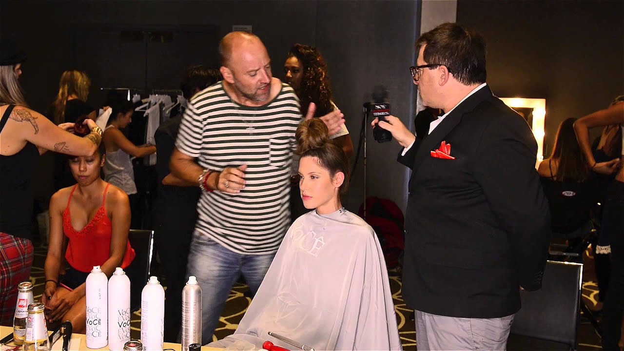 Jason Stanton describes show looks for Art Hearts Fashion Day One - YouTube