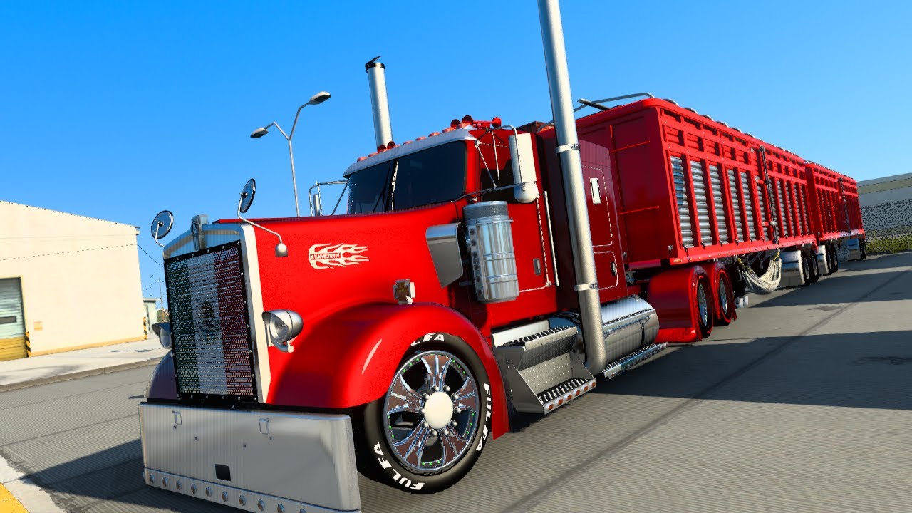 Kenworth W900 Sugar Daddy ATS - Mapa Base | Jaula Granelera | C ...