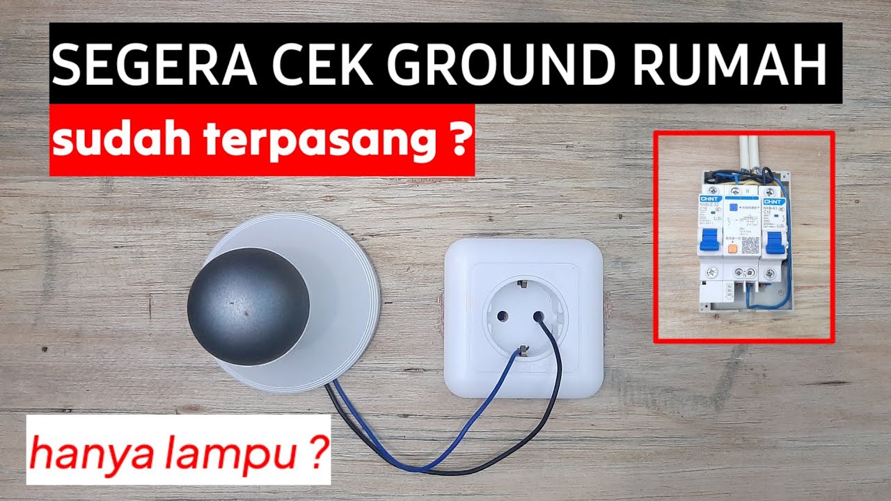 cara cek grounding di stop kontak dengan lampu - YouTube
