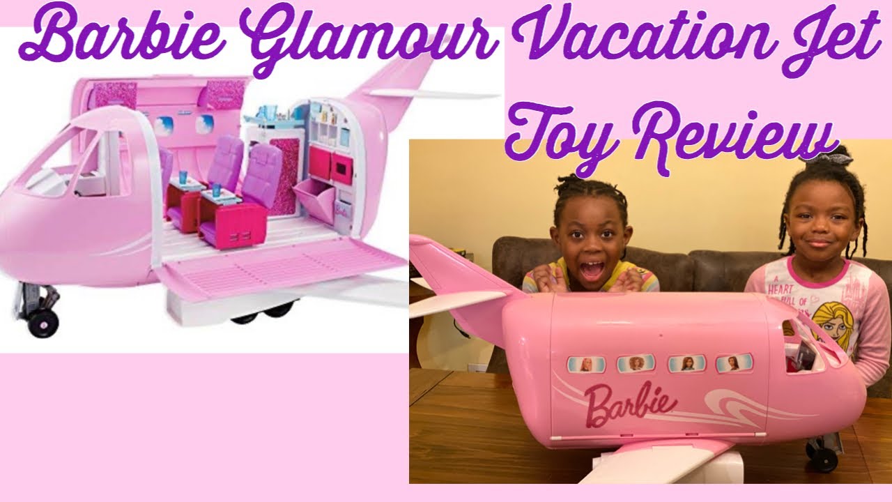 Barbie Airplane Toy Review | Barbie Glamour Vacation Jet - YouTube