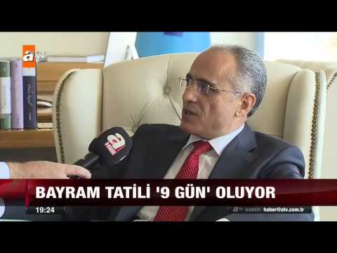 Bayram tatili '9 gün' oluyor - 11.09.2015 - atv