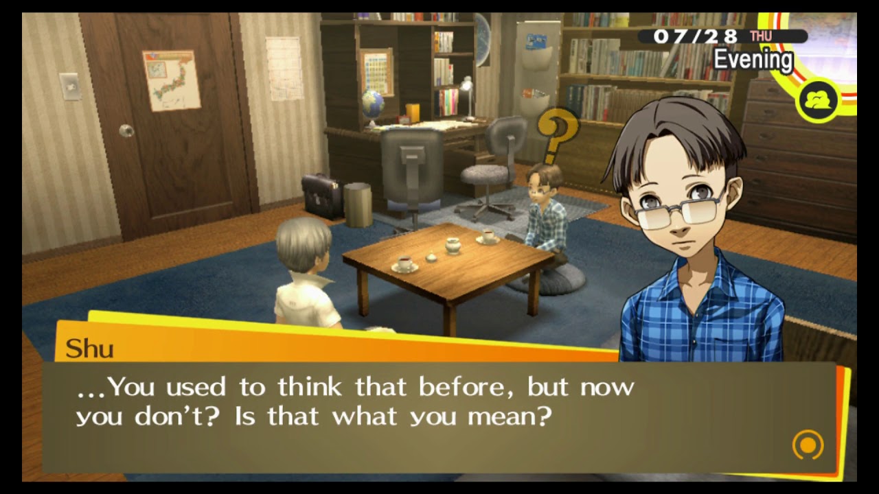 Persona 4 Golden Tower Social Link Complete (Shu Nakajima) - YouTube