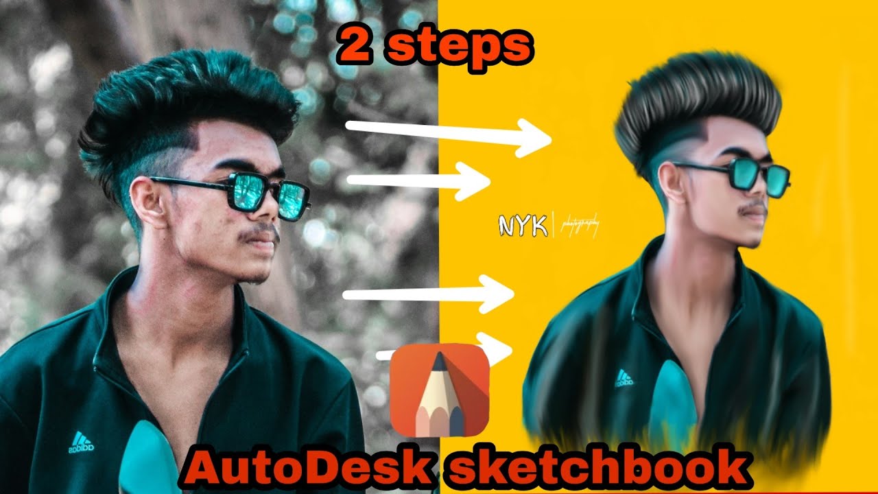 AutoDesk sketchbook 3D portrait DP || New Instagram virel editing ...