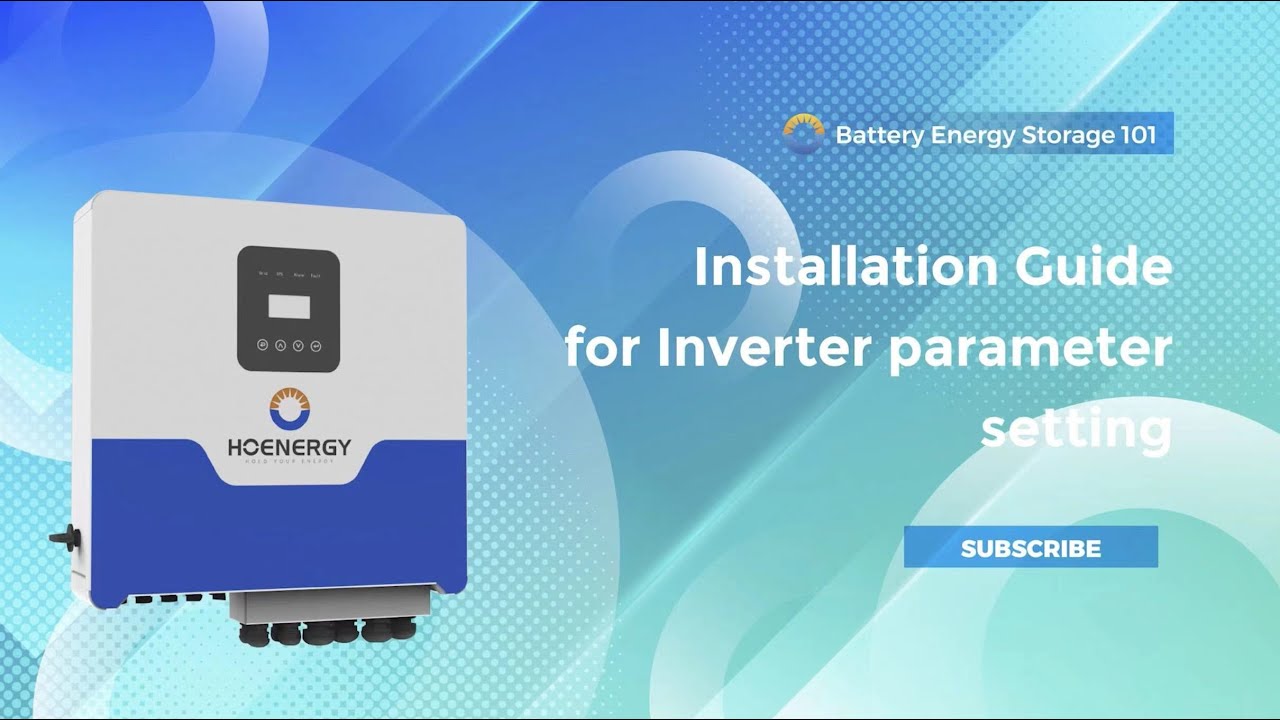 Inverter parameter setting - YouTube