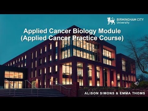 Applied Cancer Biology Module - YouTube