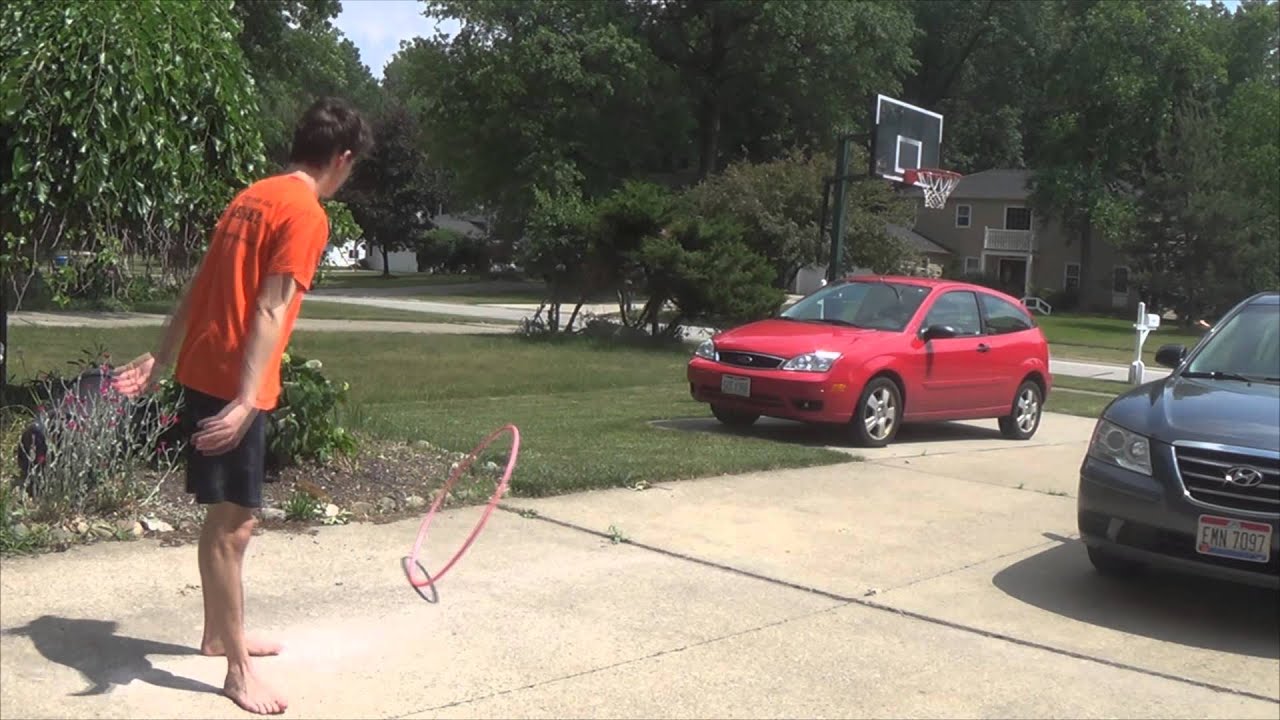 Hula Hoop magic trick, kid is a natural - YouTube