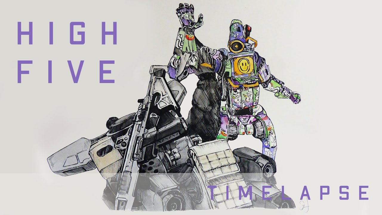 High Five! - Line and Color Timelapse - YouTube