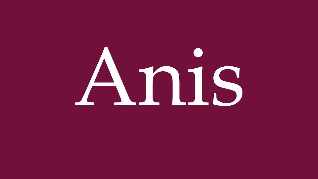 How to Pronounce ''Anis'' (Anise) Correctly in German - YouTube