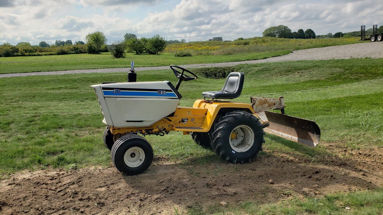 1772 Cub Cadet With Brinly Blade - YouTube