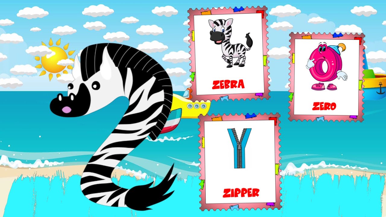 ABC Alphabet Animal Letters. First Words For Kids. Zebra, Zero ... 3 ...