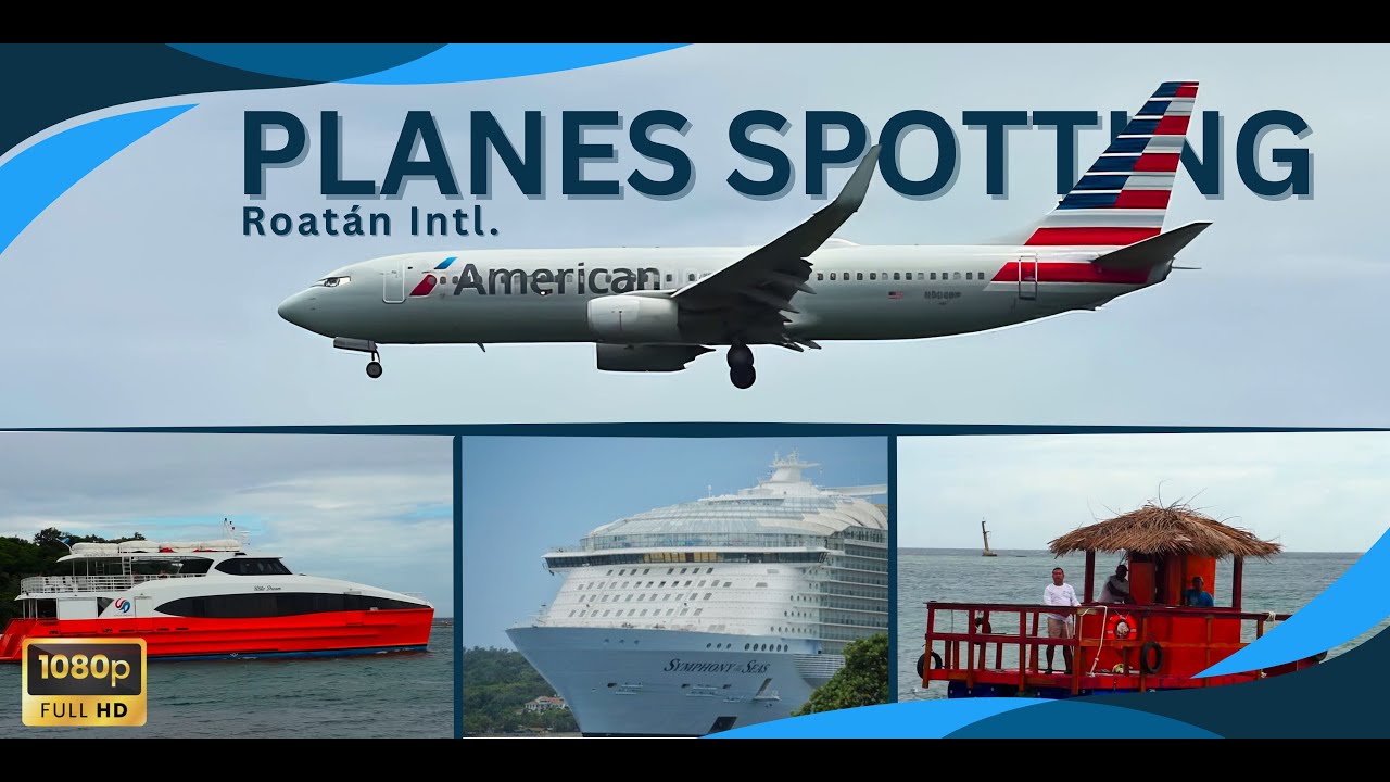 Roatán Intl. Airport - Approach view | Planes Spotting - YouTube