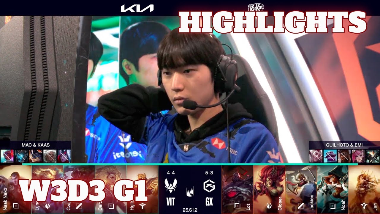 VIT vs GX - Highlights | Week 3 Day 3 LEC Winter 2025 | Vitality vs GIANTX W3D3 - YouTube