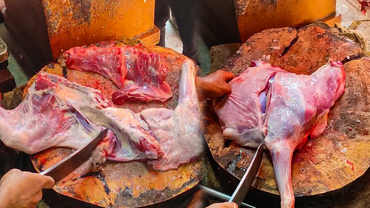 Amazing Giant Goats Chest Cutting Live In Bangladesh | Goats Meat ...