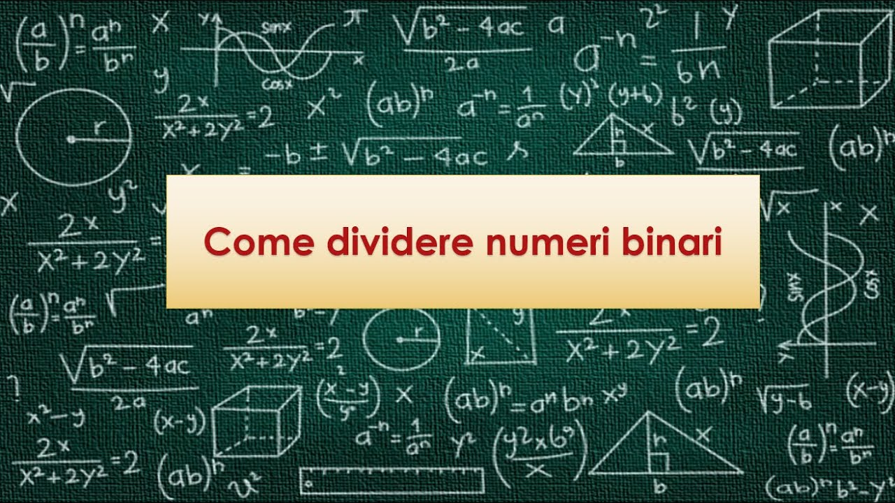 Come dividere numeri binari - YouTube