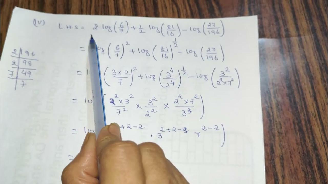 Logarithm Unit 1 (Diploma Sem 1) Lecture 4 - YouTube