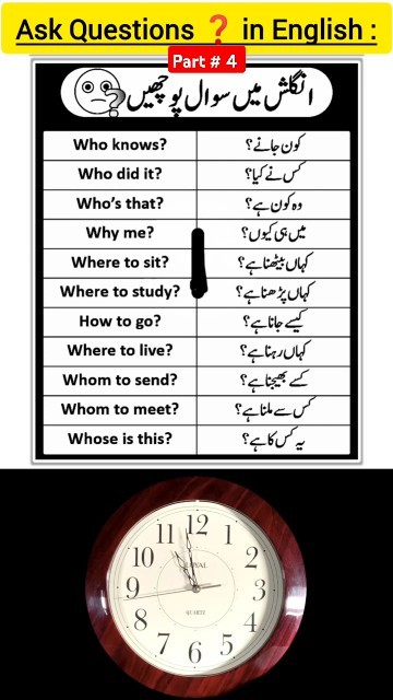 Ask questions in English With these sentences #english #englishlanguage ...