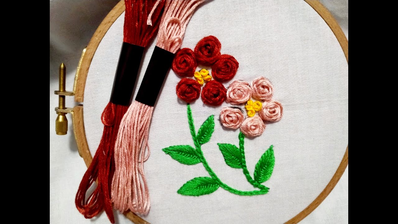 Very Very Easy Little Flowers Embroidery Needle Work Design For ...