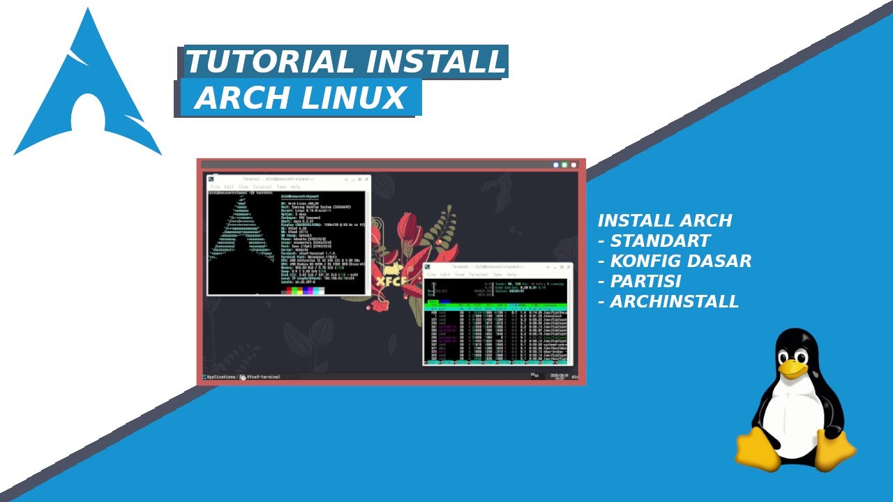 Tutorial Install Arch Linux - archinstall (DE & Konfigurasi Dasar) - YouTube