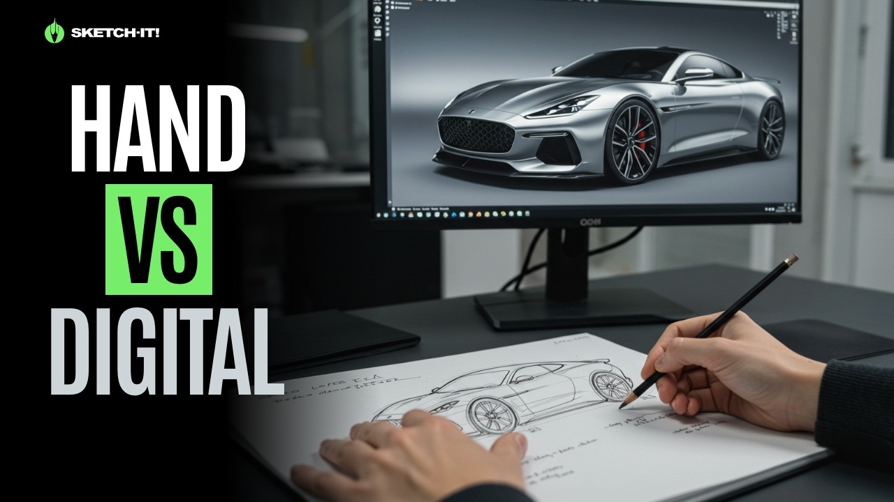 Digital vs Hand Sketching: Which Will SUPERCHARGE Your Portfolio - YouTube