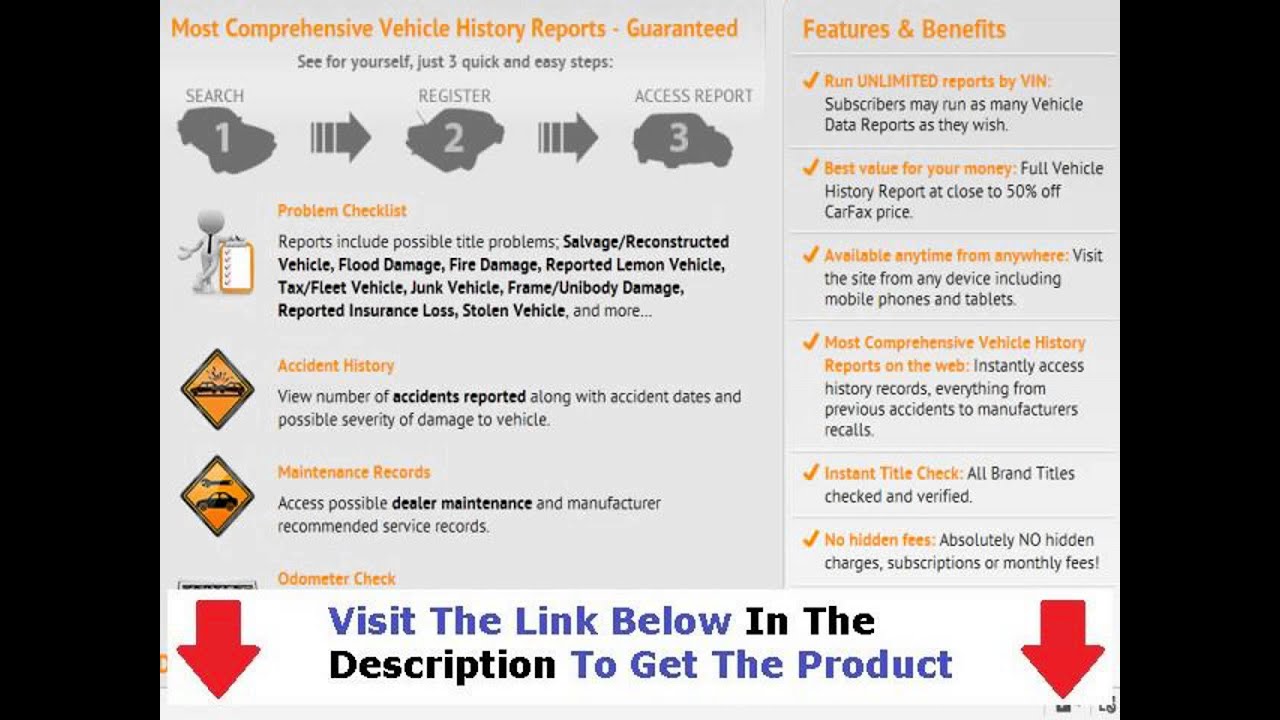 Reverse Vin Check FACTS REVEALED Bonus + Discount - YouTube