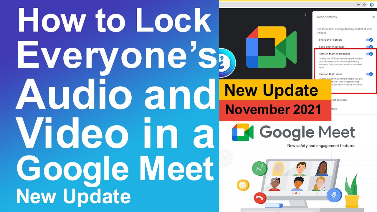 How to Lock everyone's Audio and Video in a Google Meet Meeting New ...