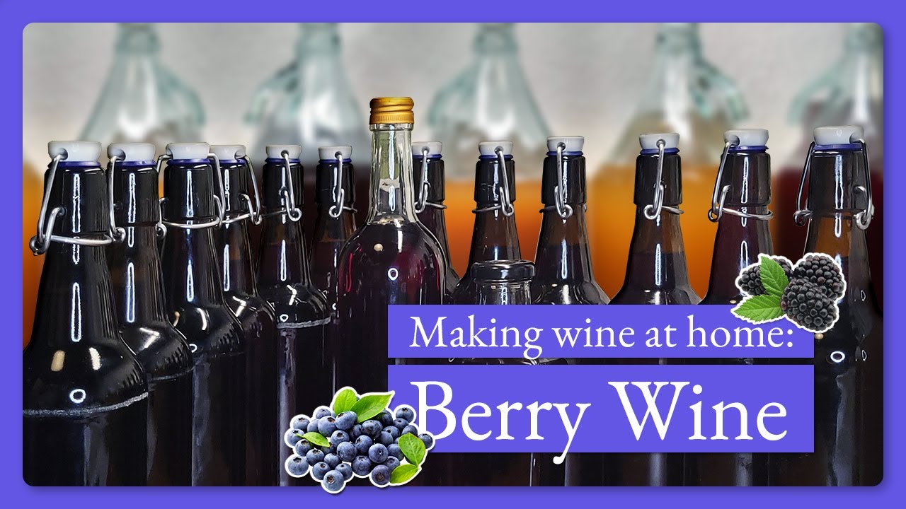 Making berry wine at home from frozen berries - YouTube