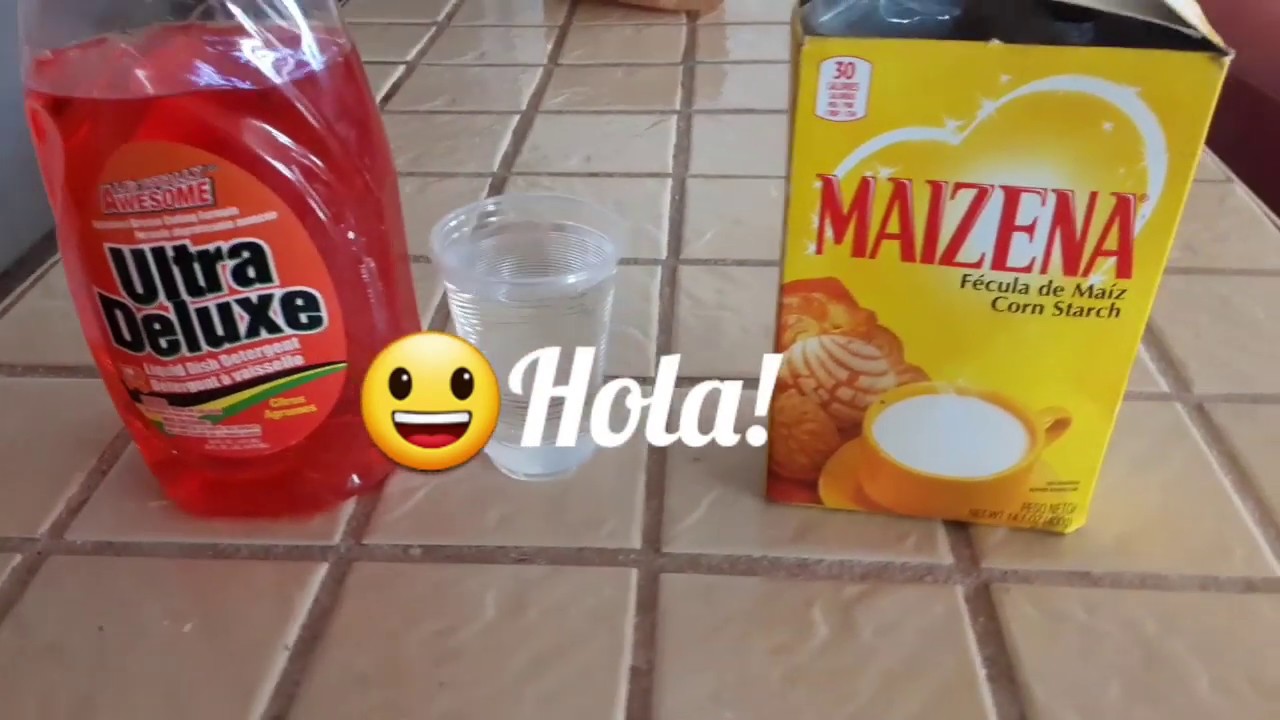 Como hacer slime con maizena super facil - YouTube