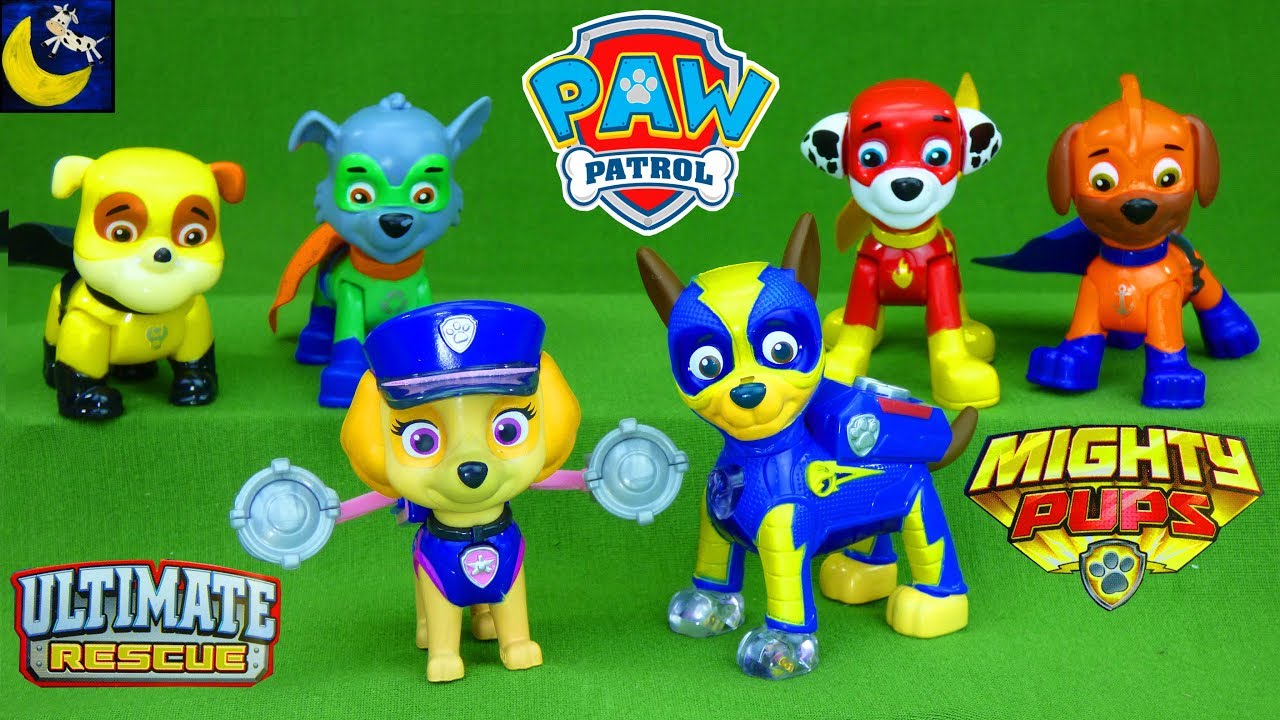 Paw Patrol Mighty Pups Chase Ultimate Rescue Police Pup Skye Policeman ...