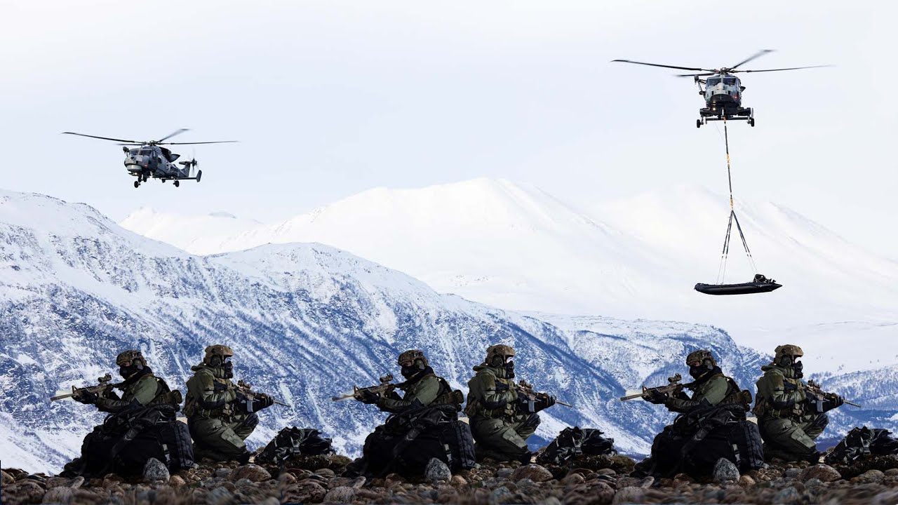 Royal Marines carry out fjord recce mission as huge Arctic exercises ...