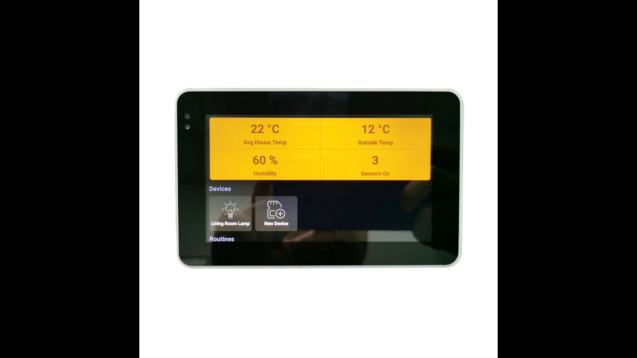 home automation tablet with zigbee 3 0 - YouTube