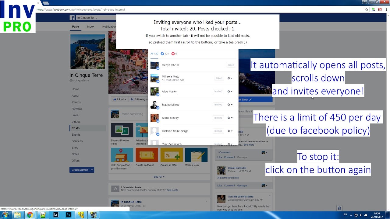 Invite fans in Facebook (PRO fully automated) - YouTube