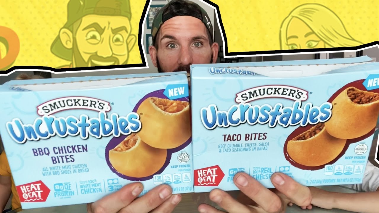 Fun Size Review: Uncrustables' BBQ Chicken Bites and Taco Bites! - YouTube