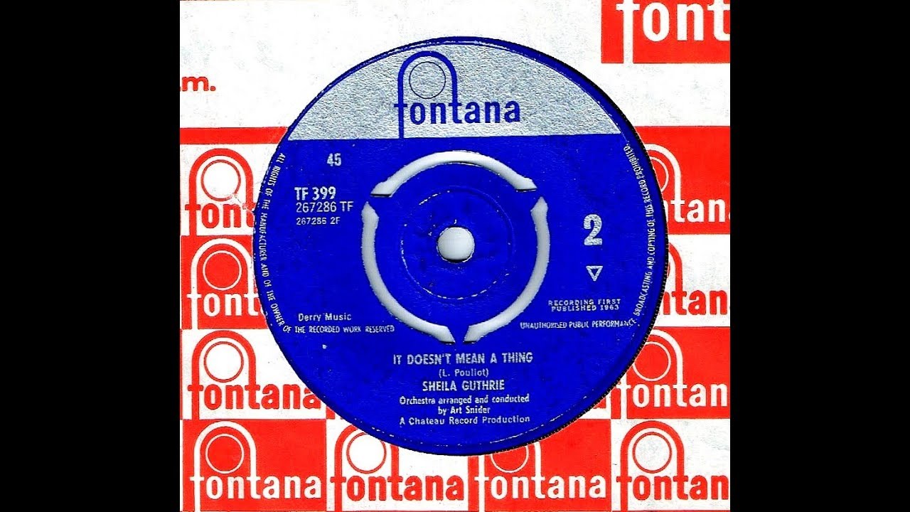 Sheila Guthrie - IT DOESN'T MEAN A THING (1963) - YouTube