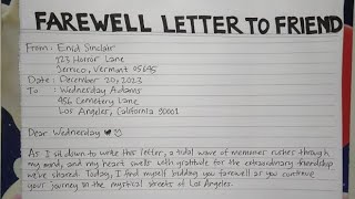 Letters Saying Goodbye To Friends