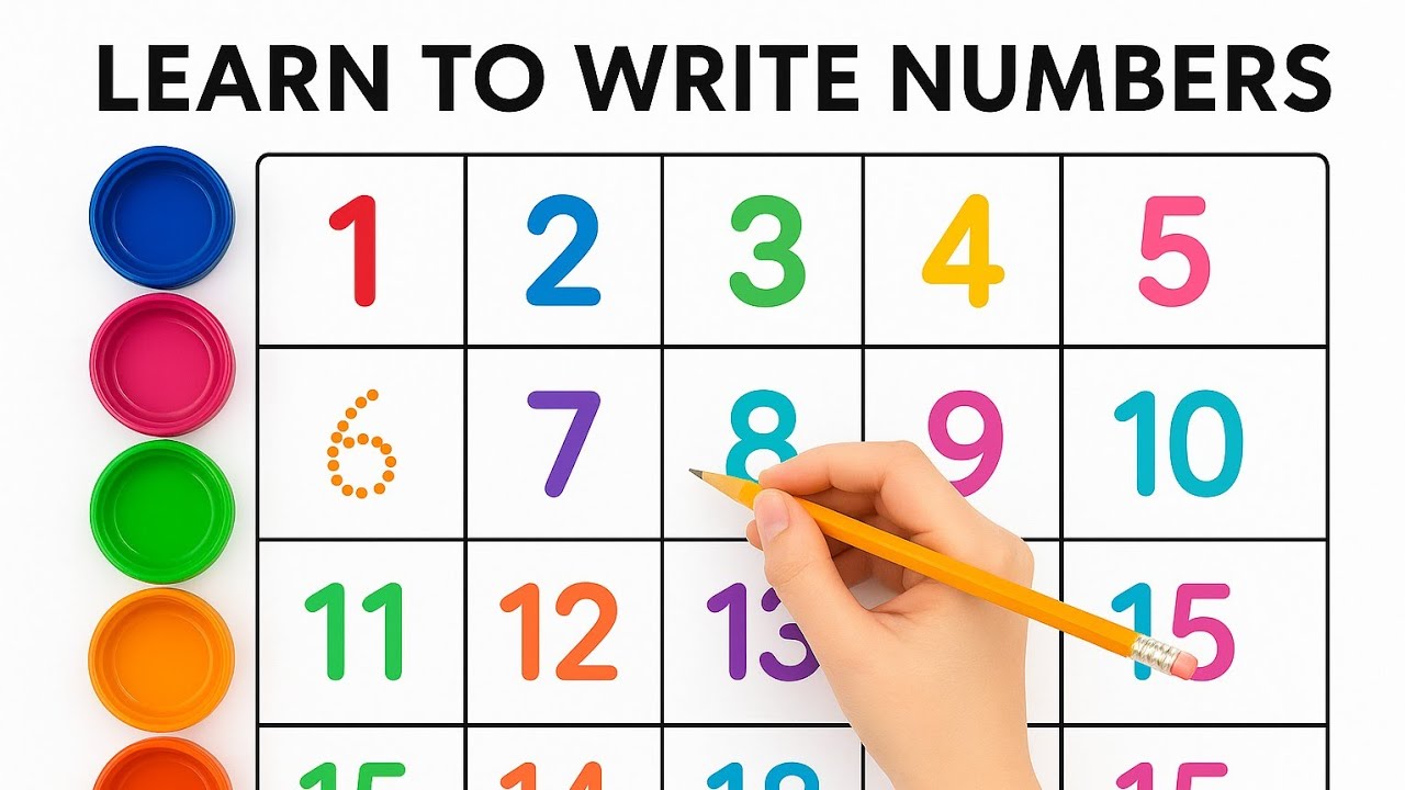 Counting 1 to 20 with Happy Numbers 😊 Fun Number Song for Preschool Kids | Numbers for Kids UK ...