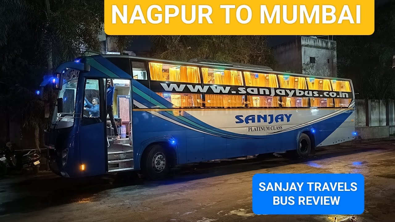 Sanjay Travels Nagpur to Mumbai AC Sleeper Bus Review l Sai Coach ...