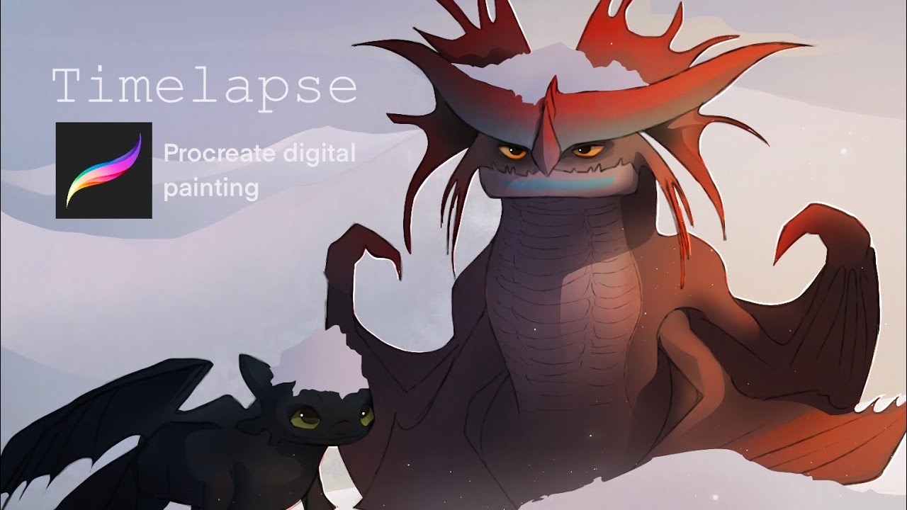 Toothless and cloudjumper | Timelapse - YouTube