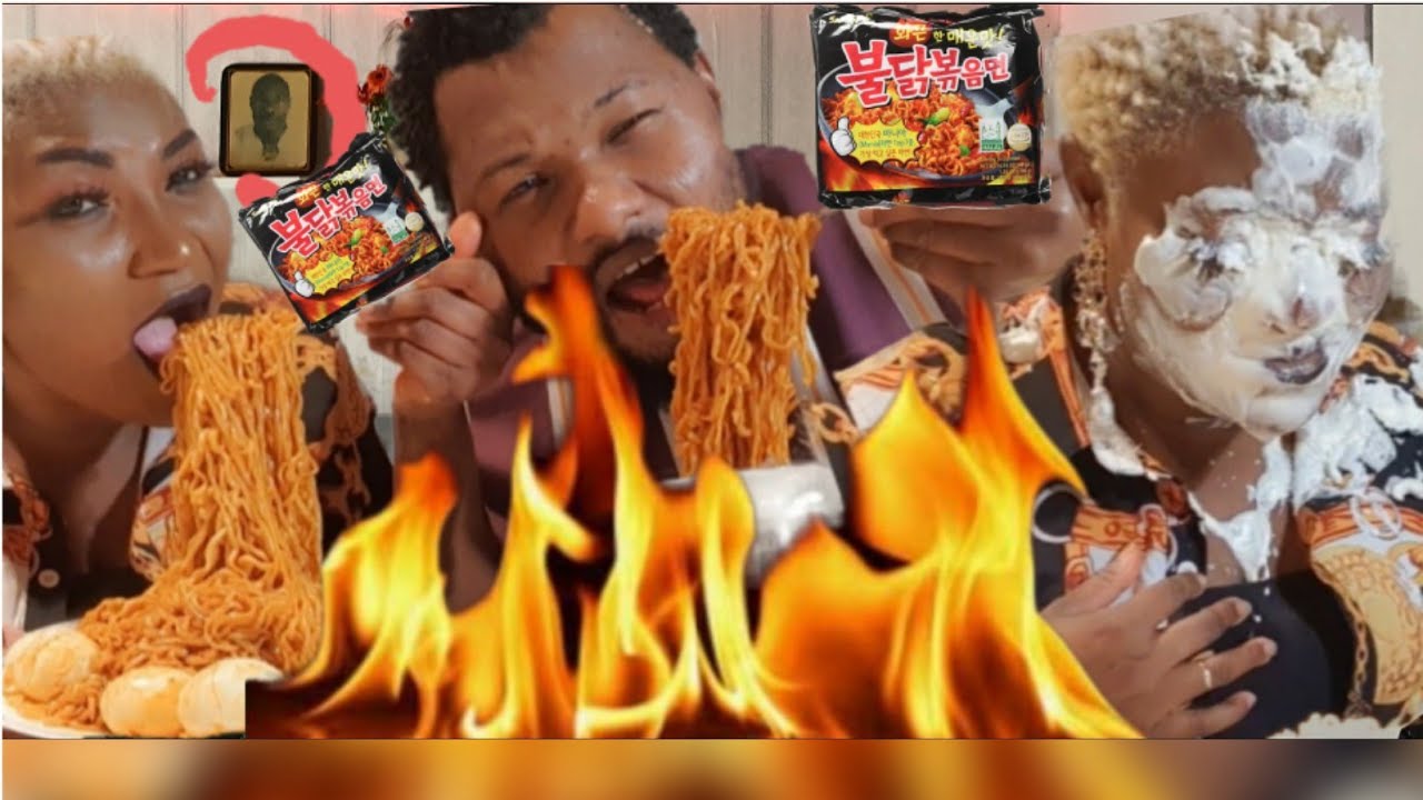 4X EXTREME KOREAN SPICY FIRE NOODLES CHALLENGE - YouTube