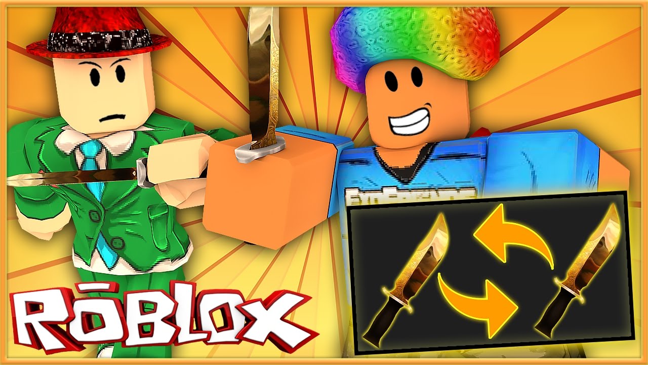 2 CORRUPT KNIVES! | VICTIM KNIFE BET CHALLENGE! (Murder Mystery 2 ...