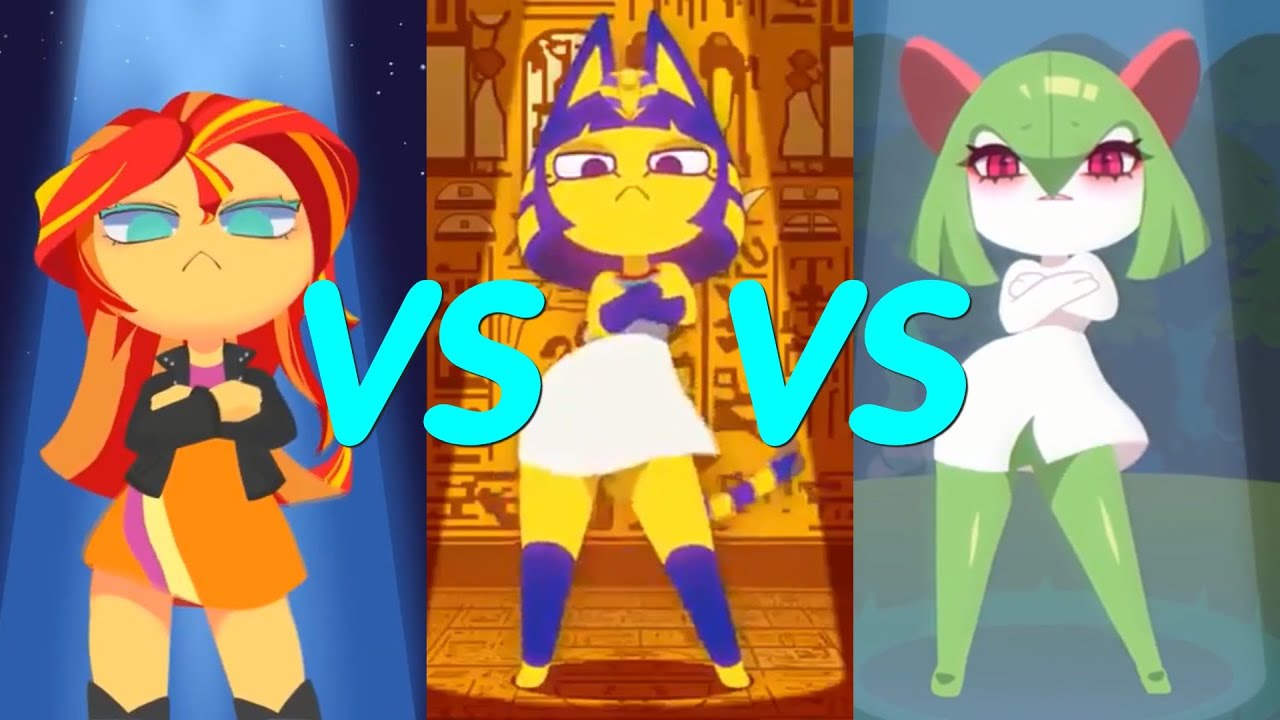 Ankha Dance VS Ankha but Sunset Shimmer VS Ankha but Kirlia Pokemon Cat ...