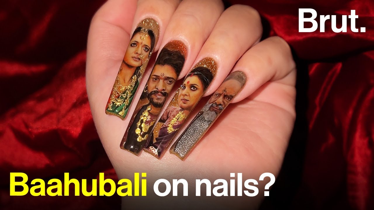 The “Baahubali” of nail art - YouTube