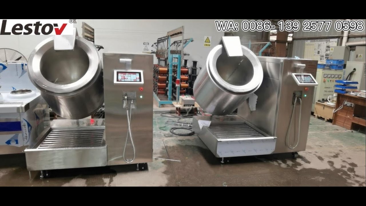 Huge Automatic Stir Fry Machine/Auto cooking machine/自动炒菜机/自动炒锅 - YouTube