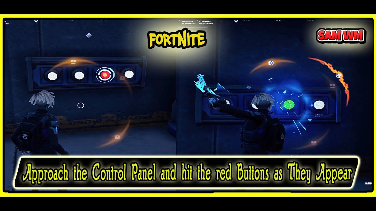 Approach the Control Panel and hit the red Buttons as They Appear ...