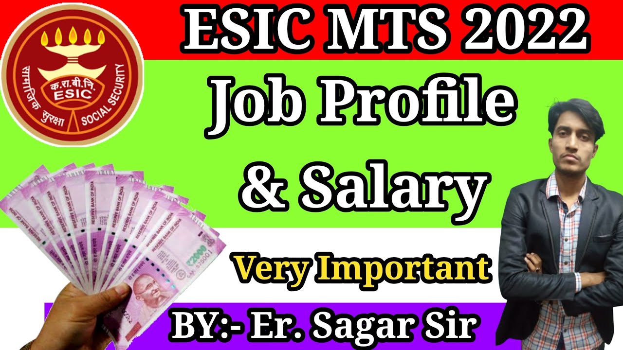 ESIC MTS 2022 | Job Profile & Salary | #esicmts #jobprofile #salary ...