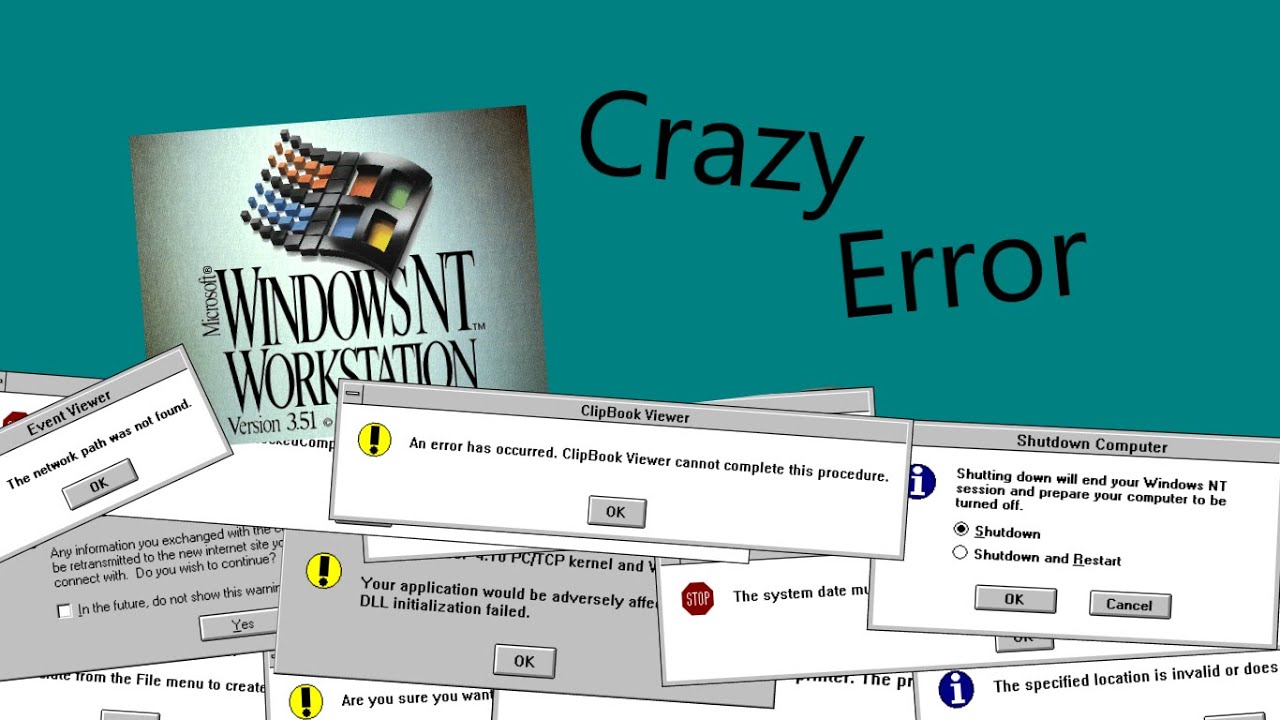 Windows NT 3.51 Crazy Error | 720p - YouTube
